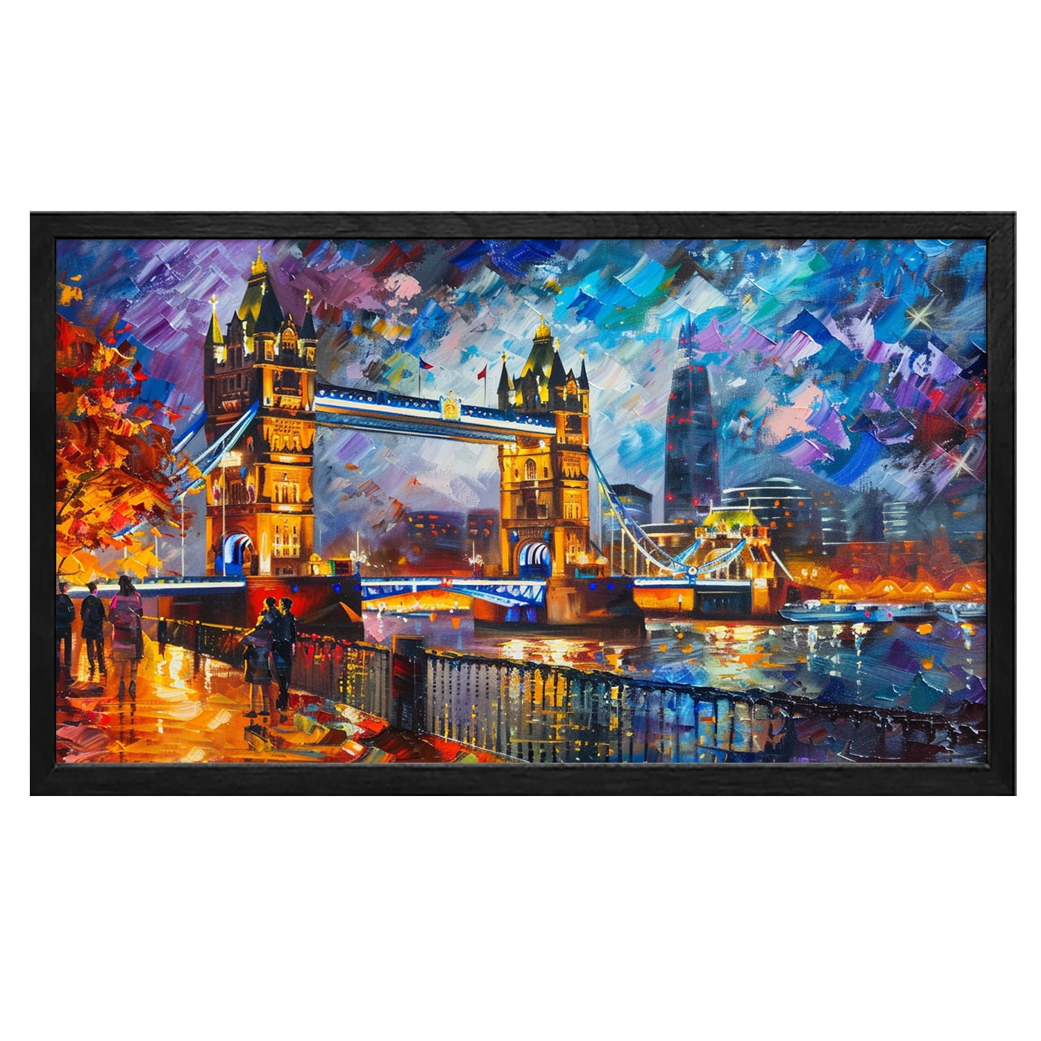 Tower Bridge Canvas Art London Landscape Painting Home Decor Abstract ...