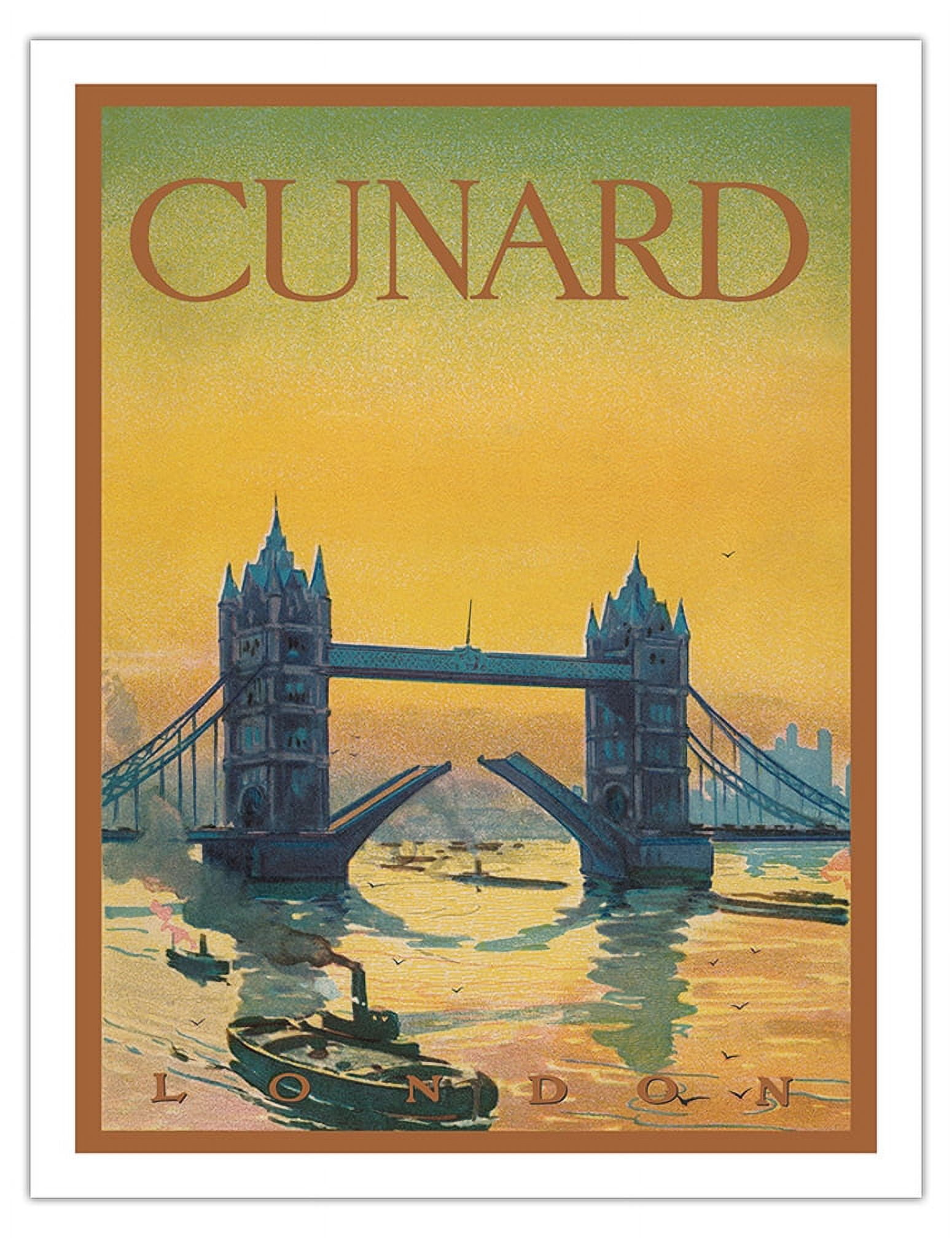 Tower Bridge England - Cunard Line - Front Cover Passenger List T.S.S ...