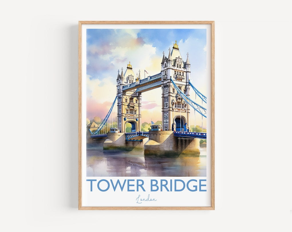 Tower Bridge Poster, Travel Print Of Tower Bridge, London, England ...