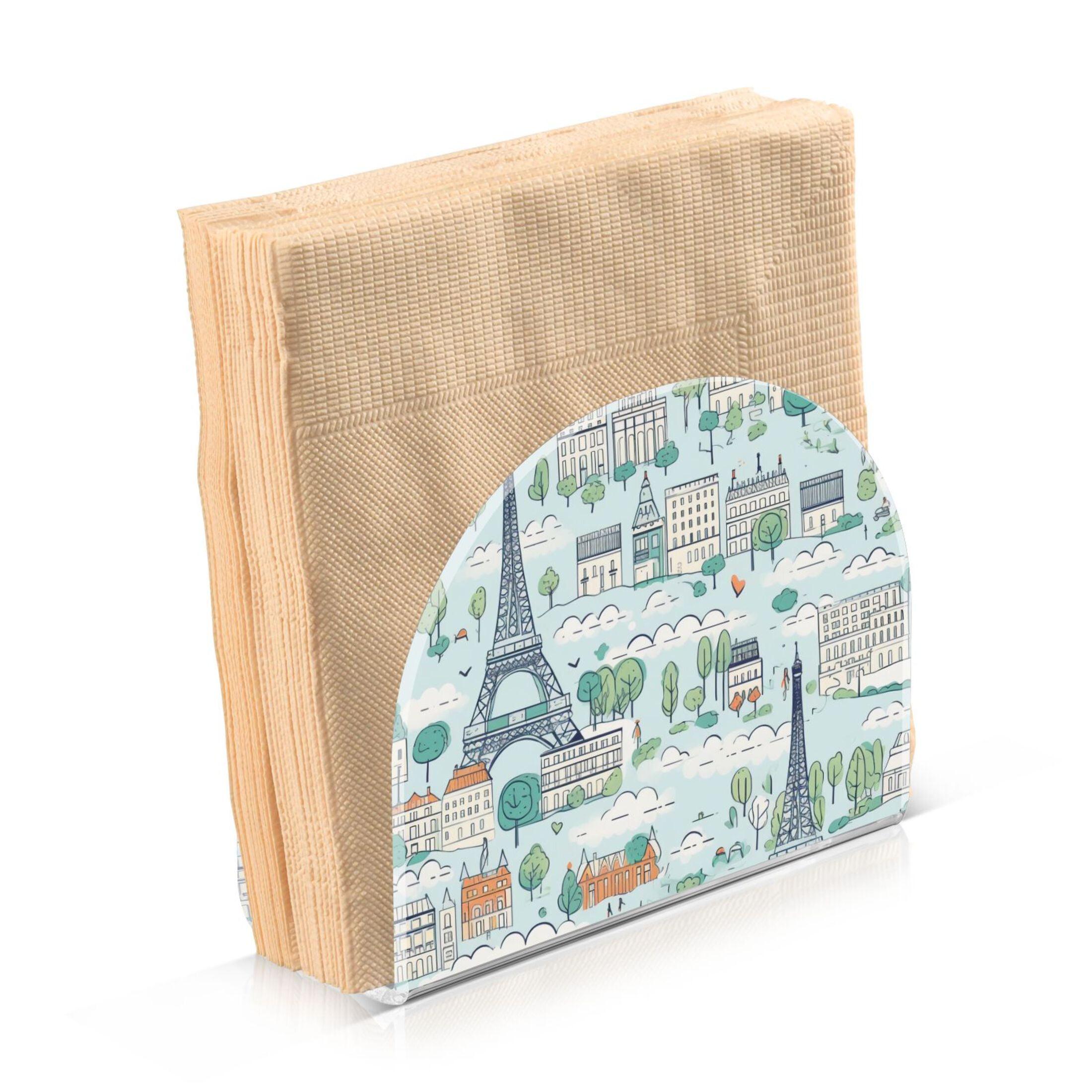 Tower Building Tree Napkin Holder for Table Acrylic Clear Tissue ...