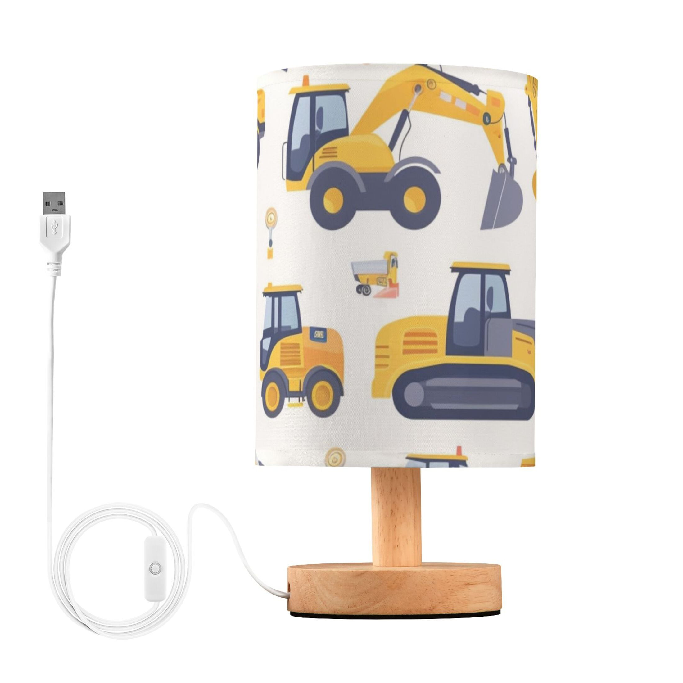 Tower Excavator Dump Truck Bedside Desk Lamp LED Table Nightstand Lamps ...