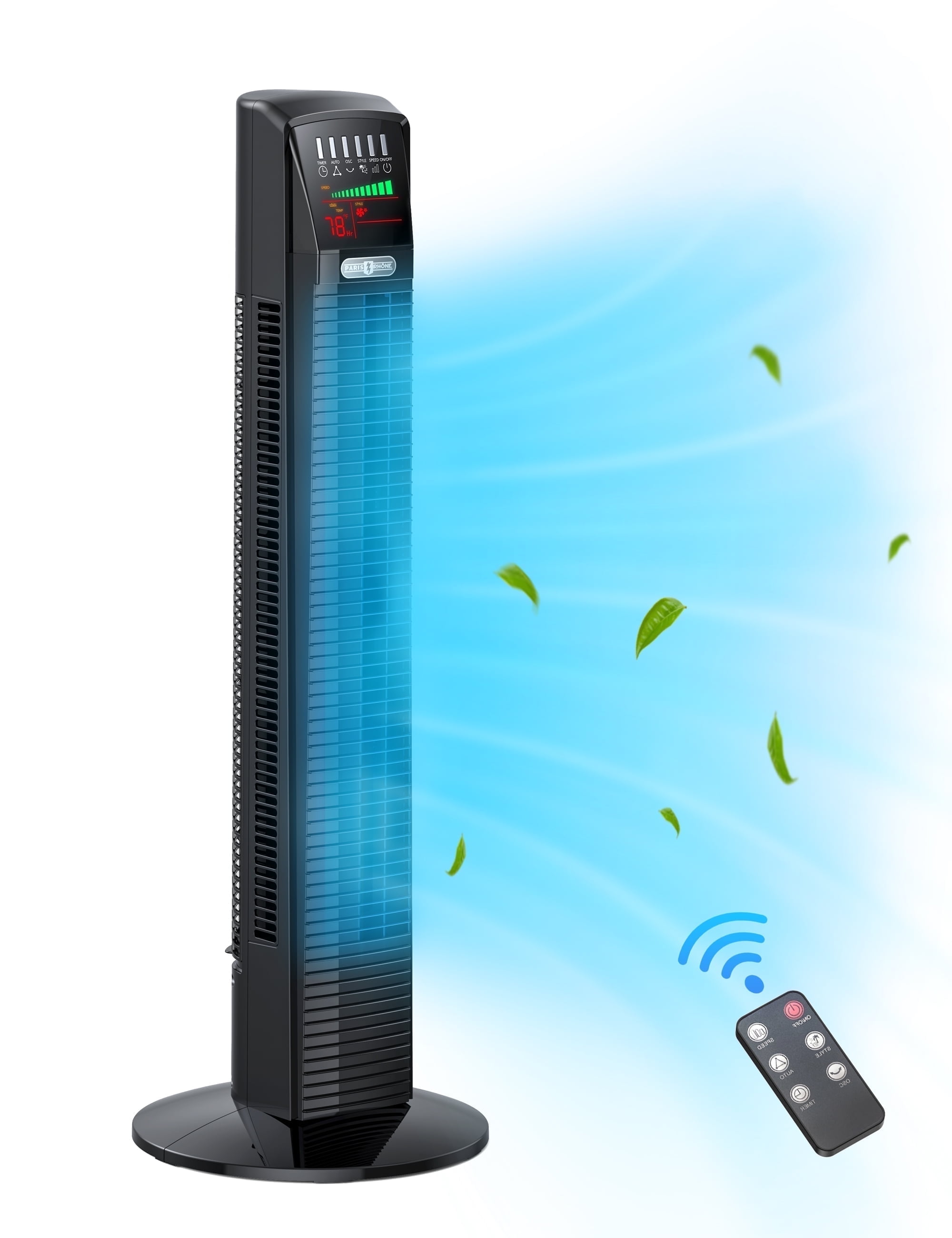 "Slim Tower Stand, High Speed Tall Oscillating 36"" Cooling Fan with ...