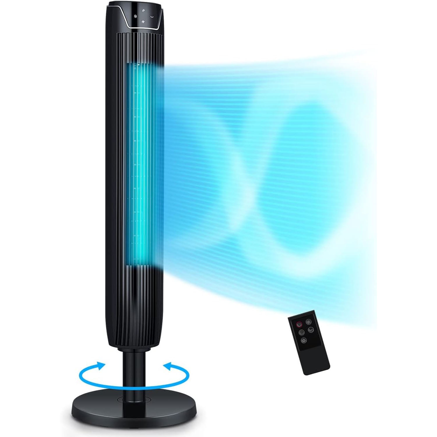 Tower Fan, 42 Inch Oscillating Cooling Fans with Remote, Quiet ...