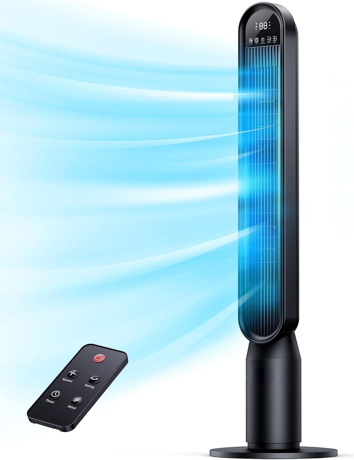 Tower Fan 42" Oscillating Tower Fan with 4 Modes, 4 Wind Speeds, 15H ...