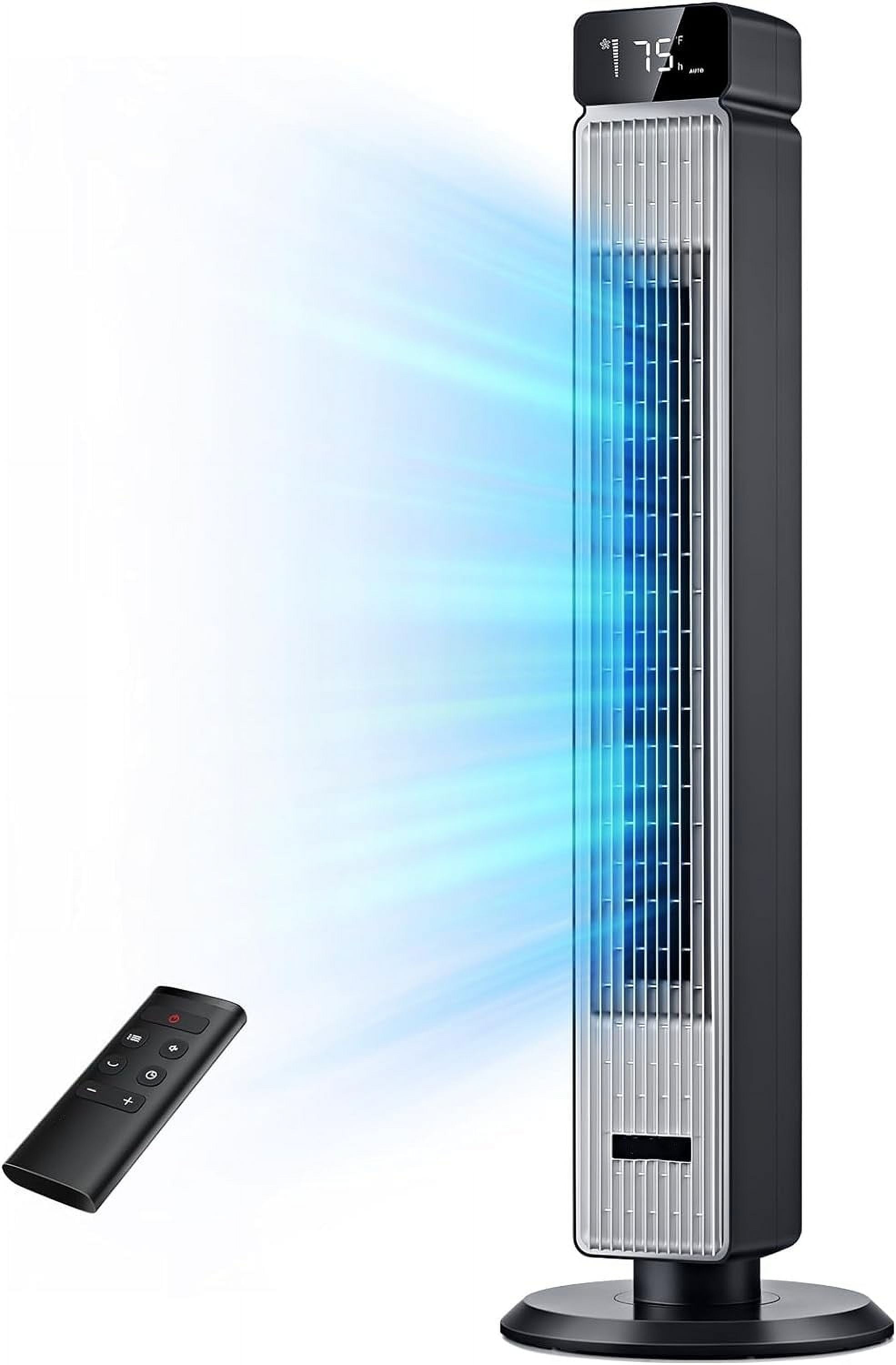 Tower Fan for Bedroom 40 Inch, 25ft/s Velocity Floor Fan, 30dB Quiet ...