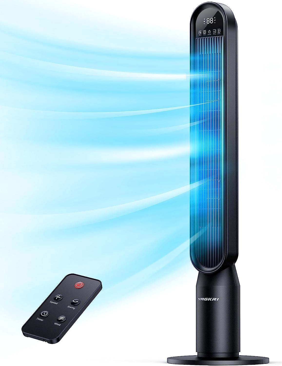 Tower Fan for Bedroom, 42 Inch Quiet Floor with 135° Vertical 90 ...