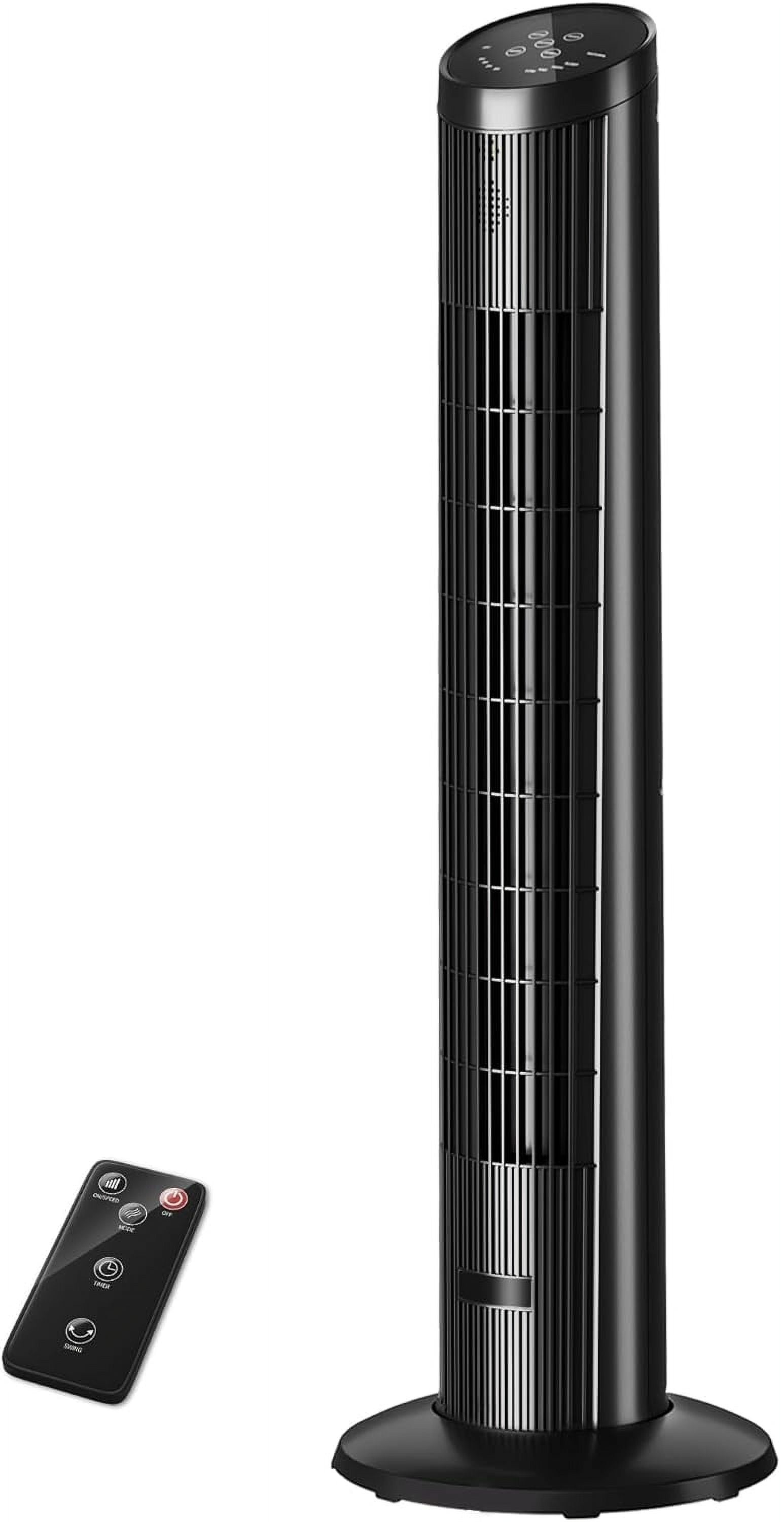 Tower Fan for Bedroom, Voice Contorl Standing Fan with Remote, 25ft/s ...