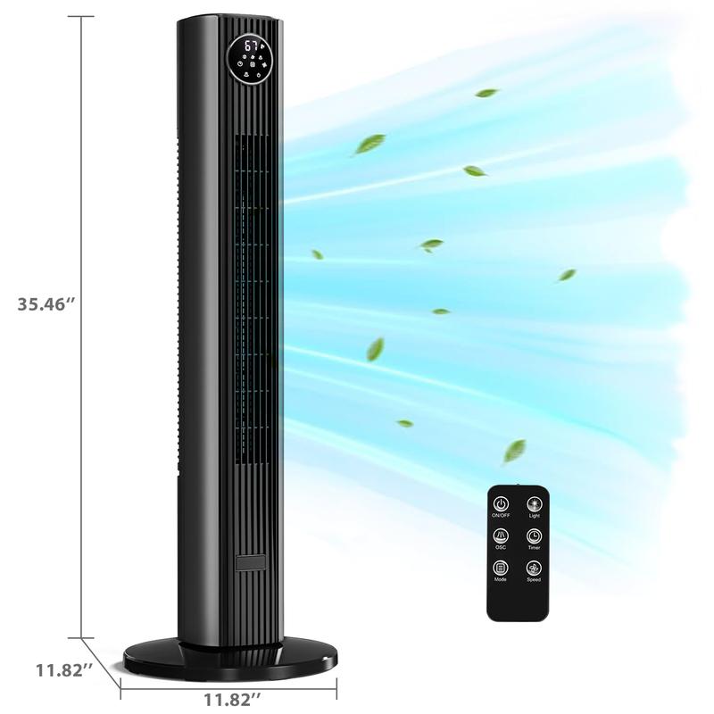 Tower Fan, Oscillation fan with Remote Control, Standing fan for office ...