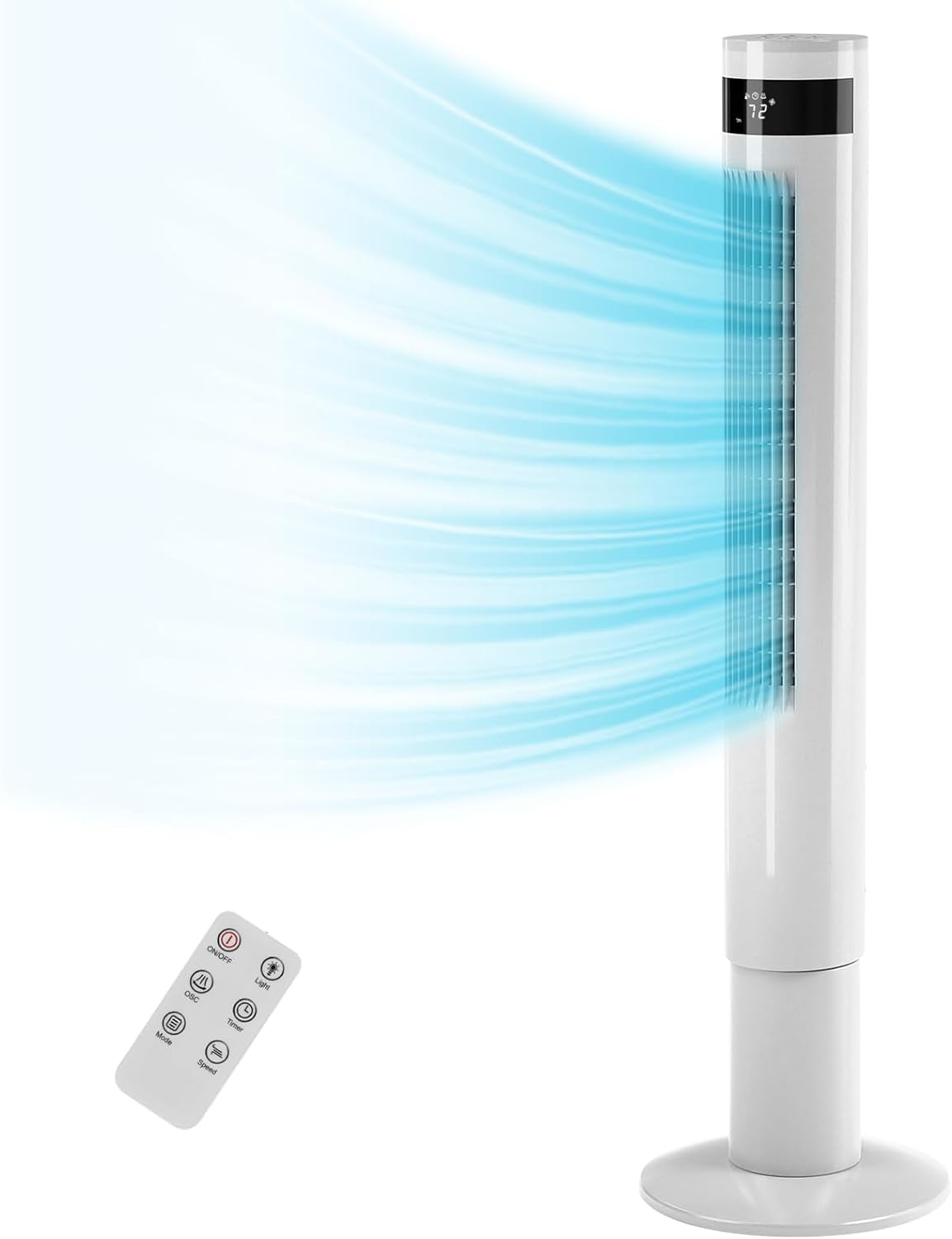 Tower Fan With Remote Control,Standing Fan For Office, Oscillation Fan ...