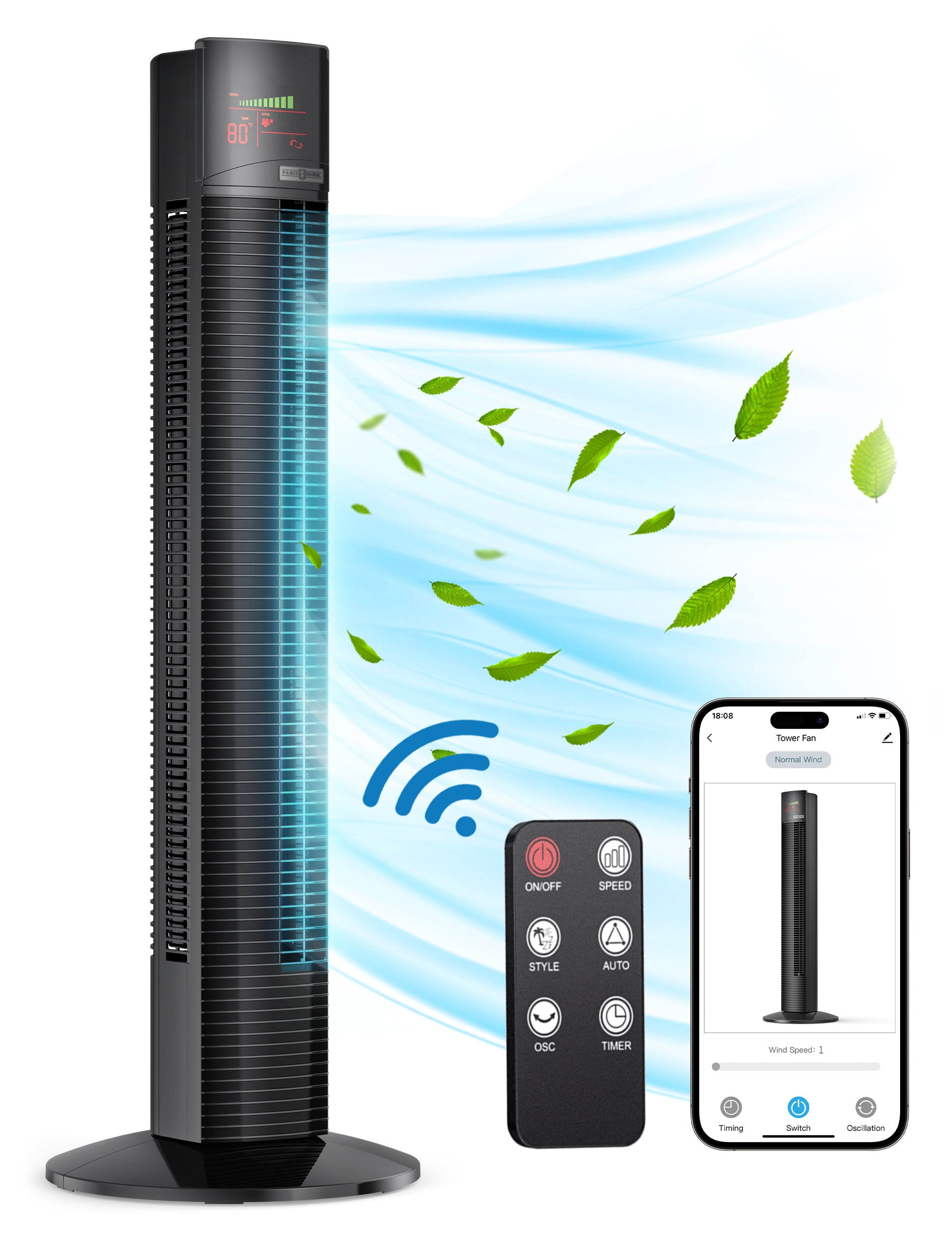 DR-HTF007 Cleaning Instructions HOMECH 36" Oscillating Tower Fan 3 ...