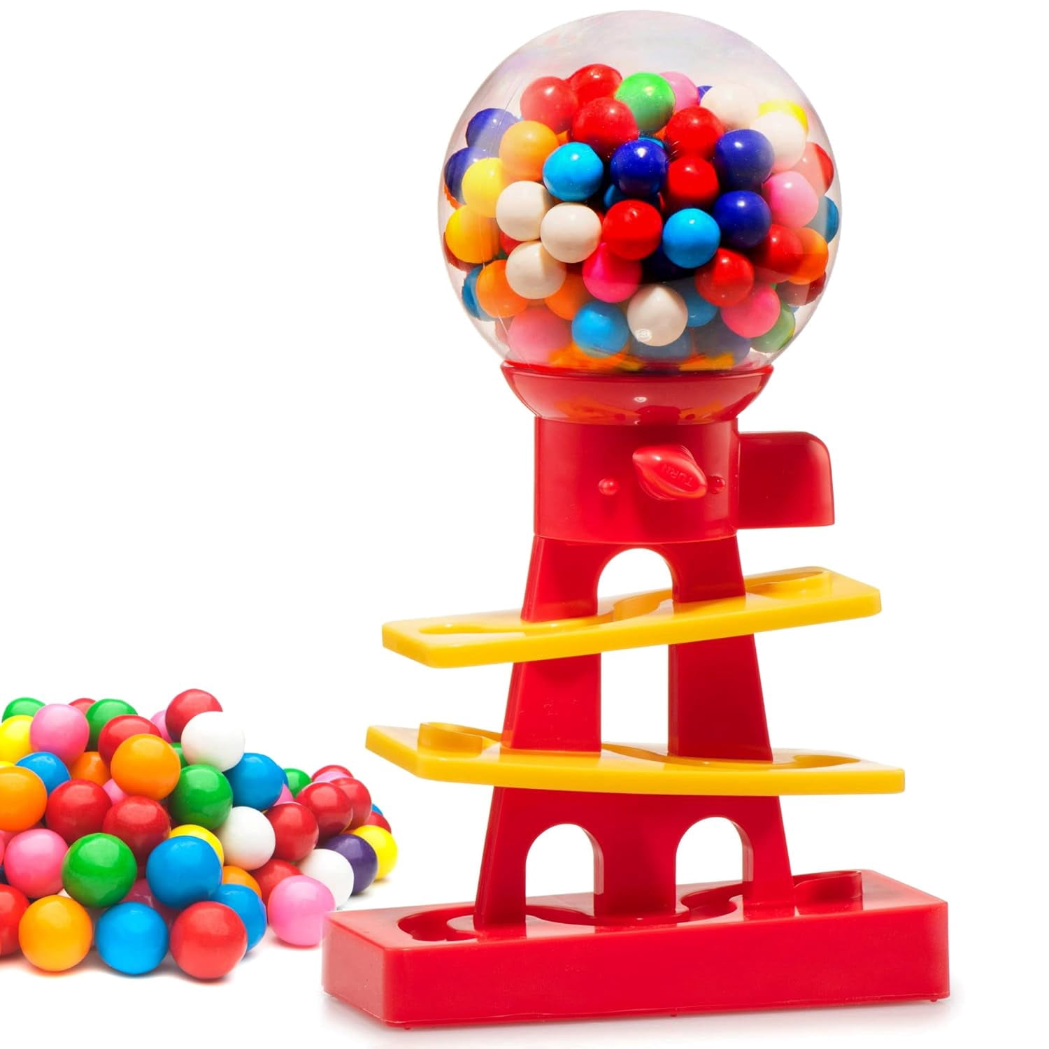 Tower Gumball Machine for Kids - 10" Gum and Toy Bank - Candy Dispenser ...