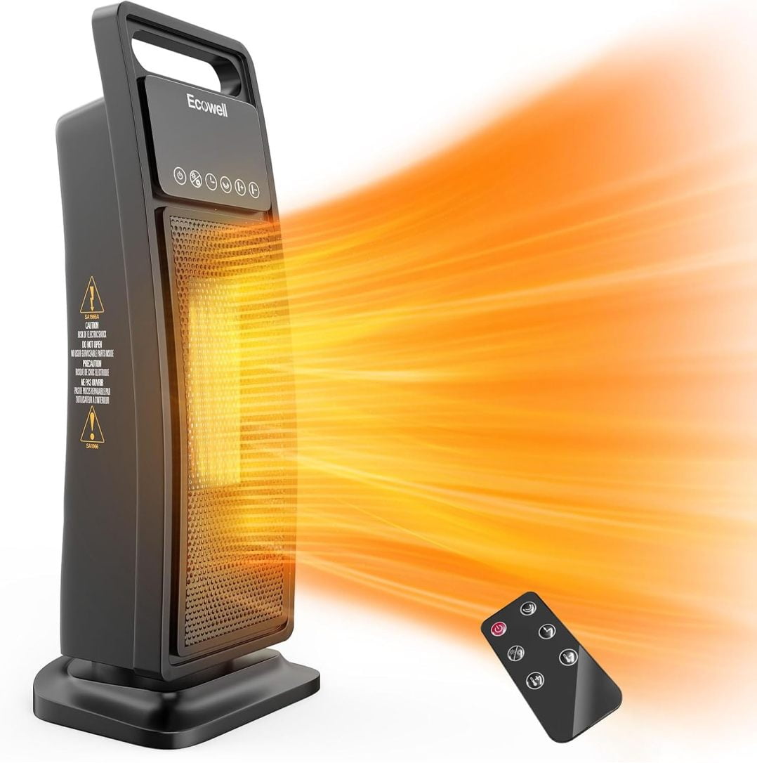 Tower Heater Indoor, 1500W Fast Heating Ceramic Heater, Electric Heater ...