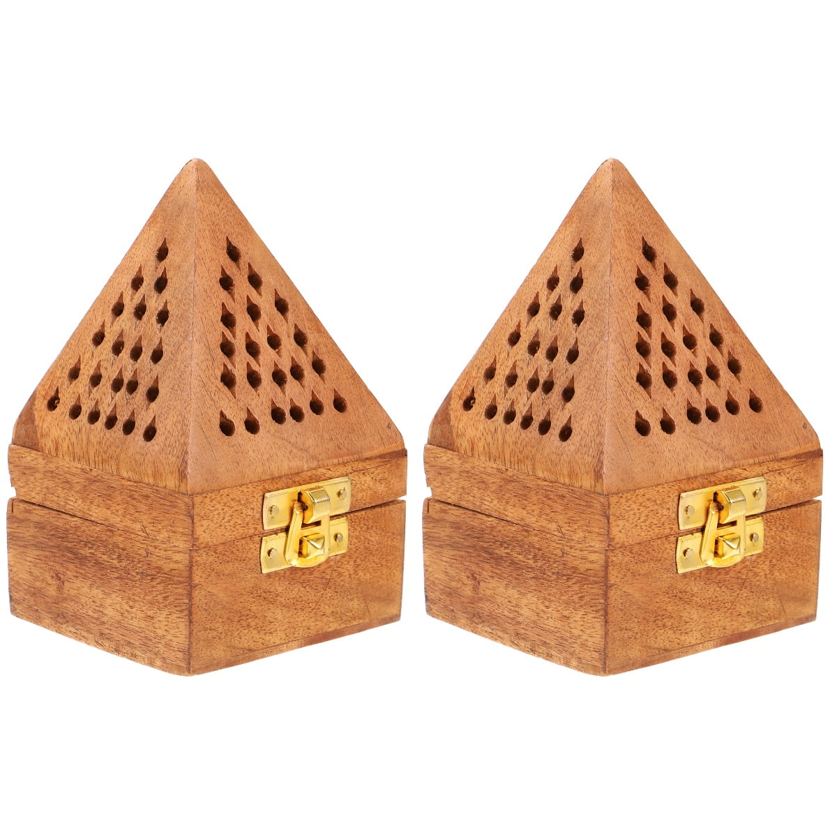 Tower Incense Box Stick Holder Temple Wooden Cone Burner Scents for ...