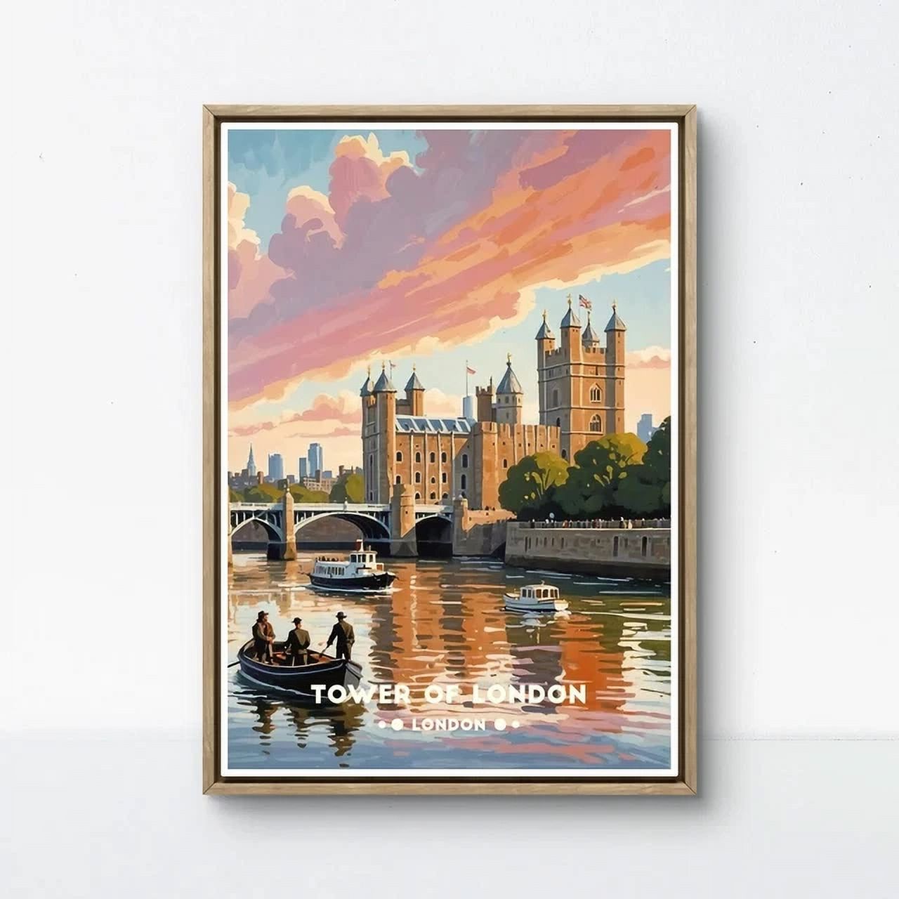 Tower Of London Vintage Poster, England Wall Art, Historical Travel ...
