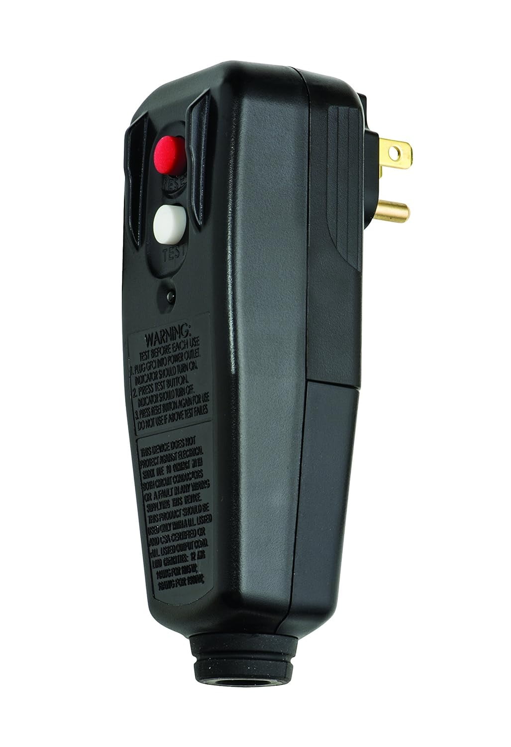 Tower Manufacturing 30434009 Auto-Reset 15 AMP Right Angle GFCI Plug ...