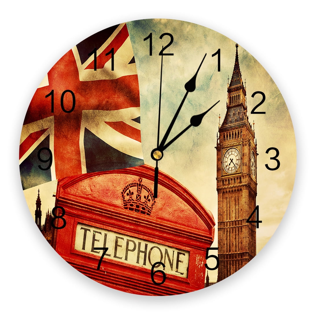 Tower Of London Uk Big Ben 3D Wall Clock Modern Design Brief Living ...