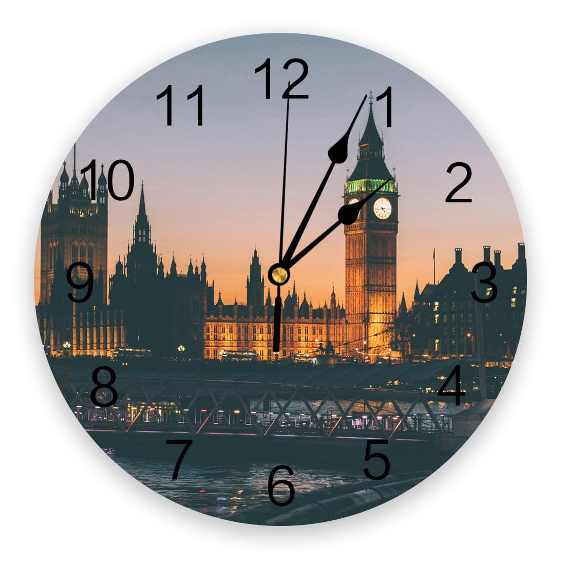 Tower Of London Uk Big Ben 3D Wall Clock Modern Design Brief Living ...