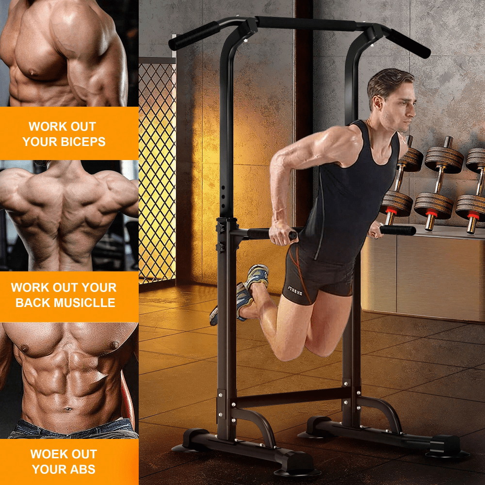 Tower Pull Up Bar Station, Free Standing Pull Up Rack Dip Station For ...