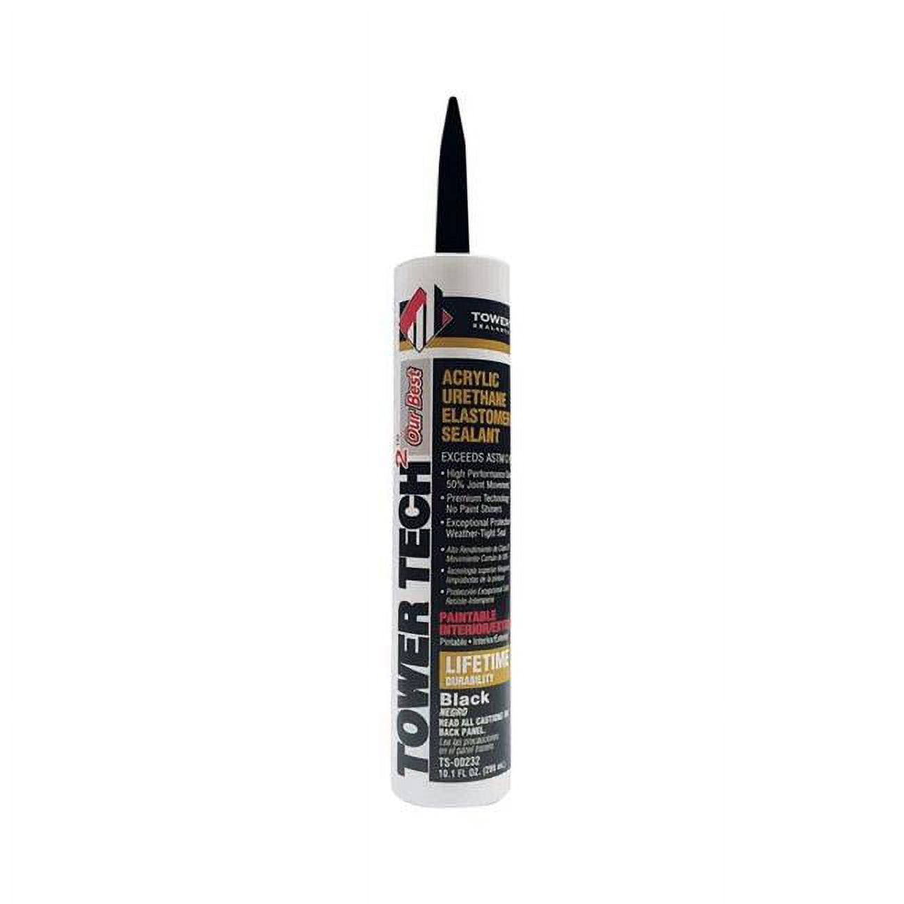 Tower Sealants 1801109 Tower Tech 2 Black Acrylic Urethane Sealant, 10. ...