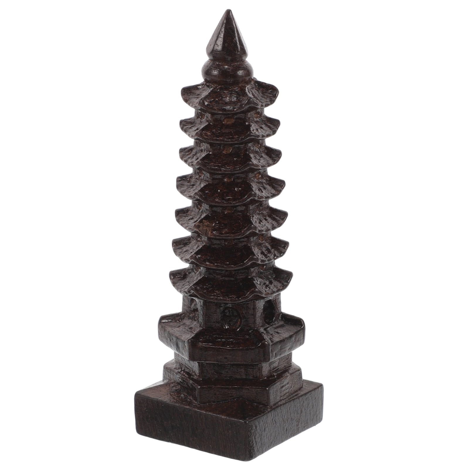 Feng Shui Alloy Antique Pagoda Chinese WenChang Tower Model Miniature ...