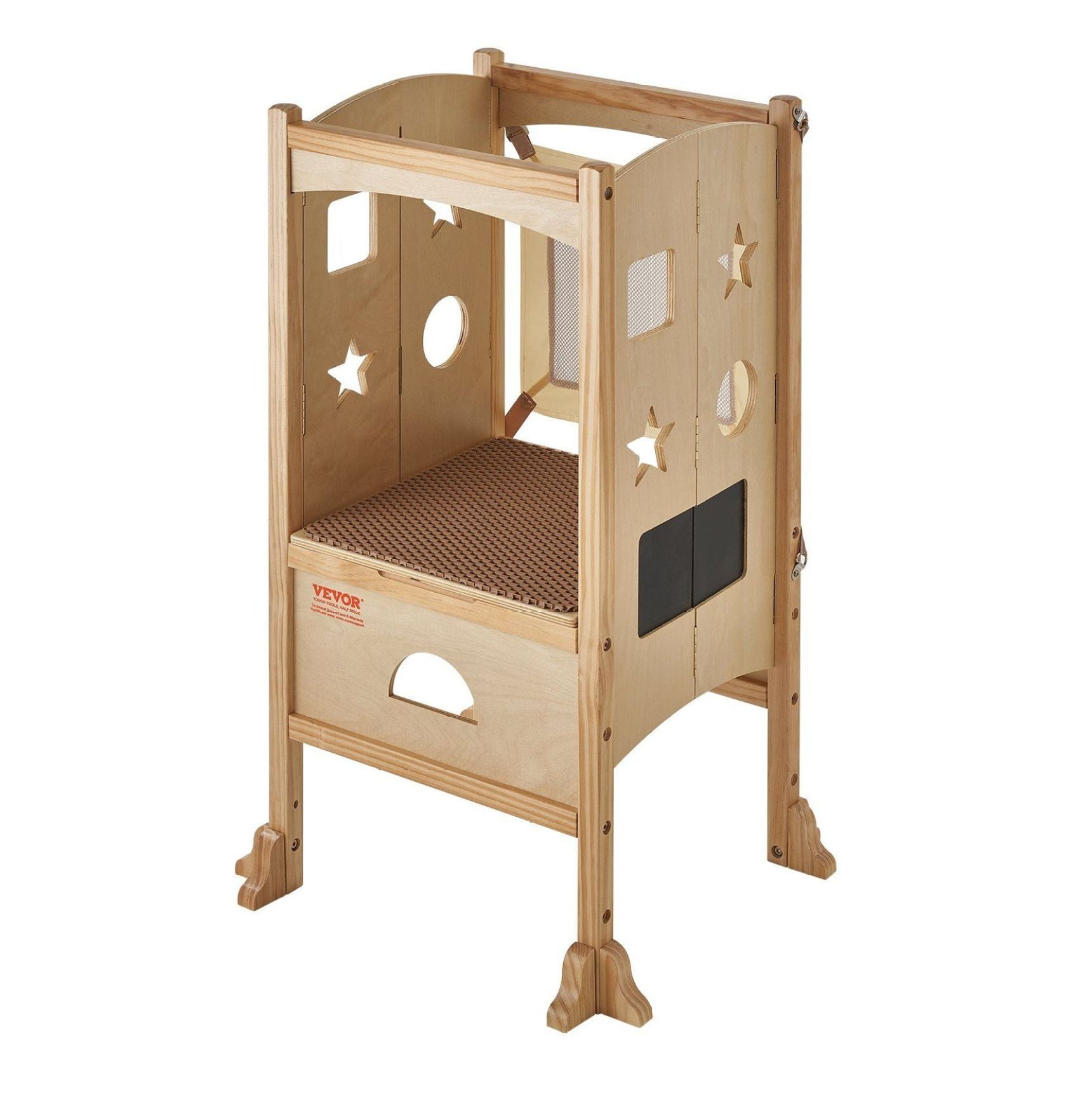 Tower Step Stool, Foldable Toddler Stool 3-Level Adjustable Height ...