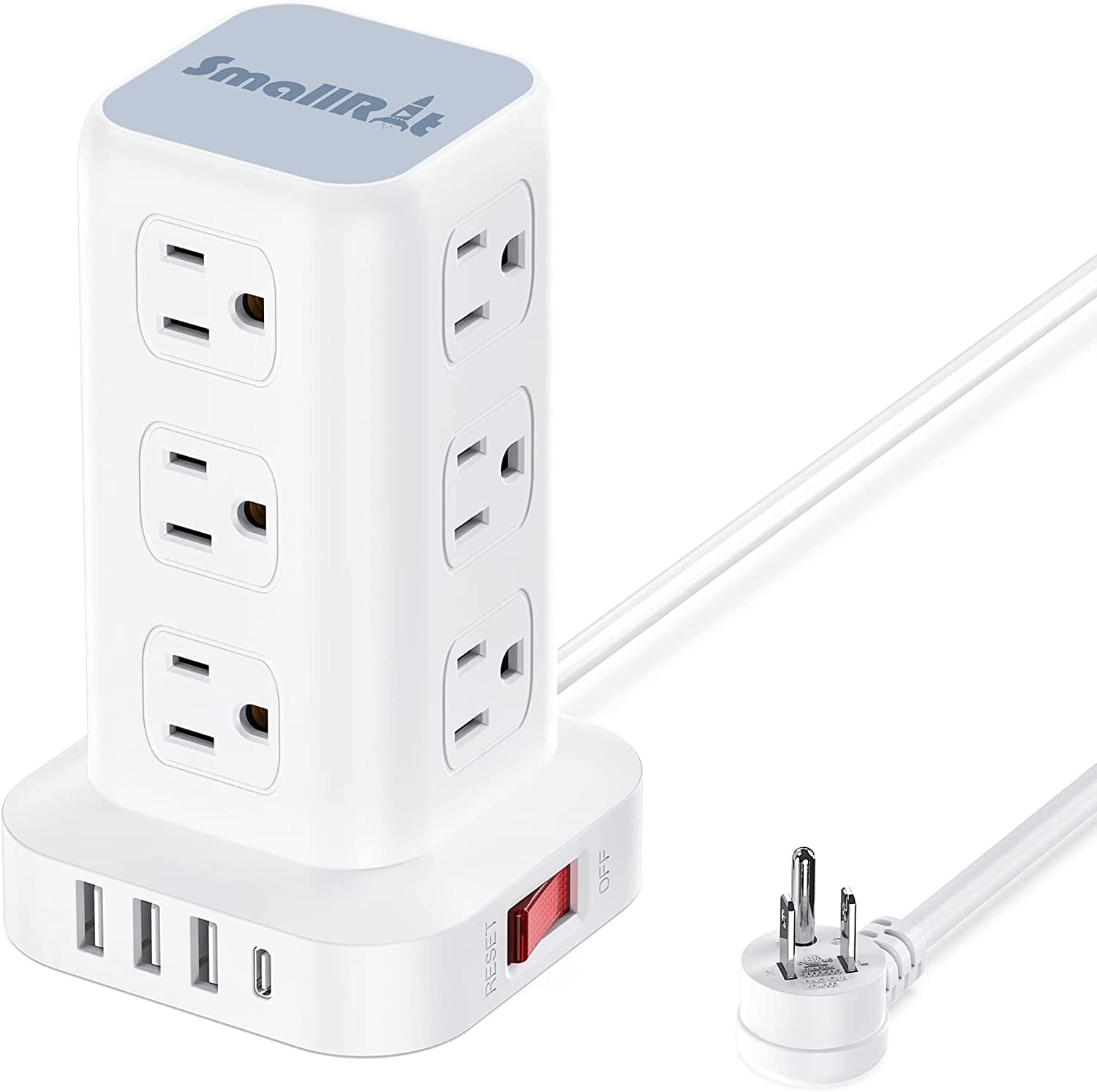 Tower Surge Protector Power Strip with 12 Outlets 4 USB (1 USB C), 6 ...