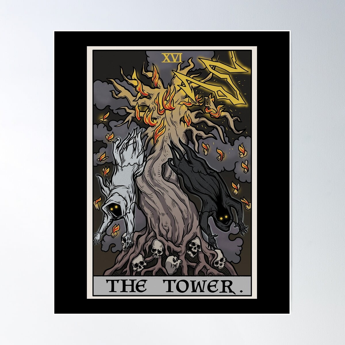 The Tower Tarot Card Terror Tarot Edition Spooky Halloween Ghosts ...