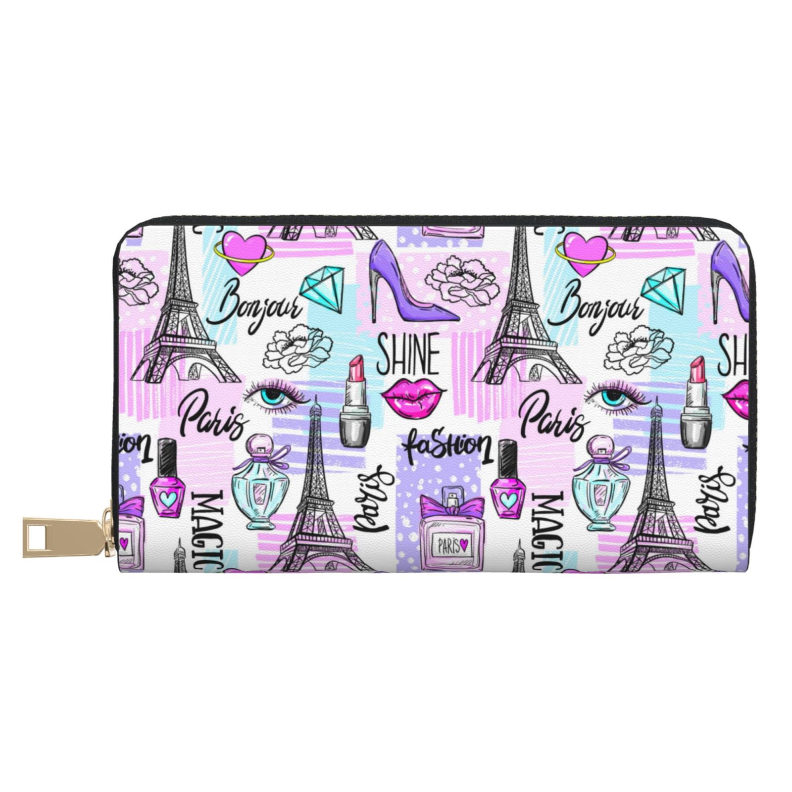 Tower flower colorful Wallet Women, Leather Bifold Multi Card Wallet ...