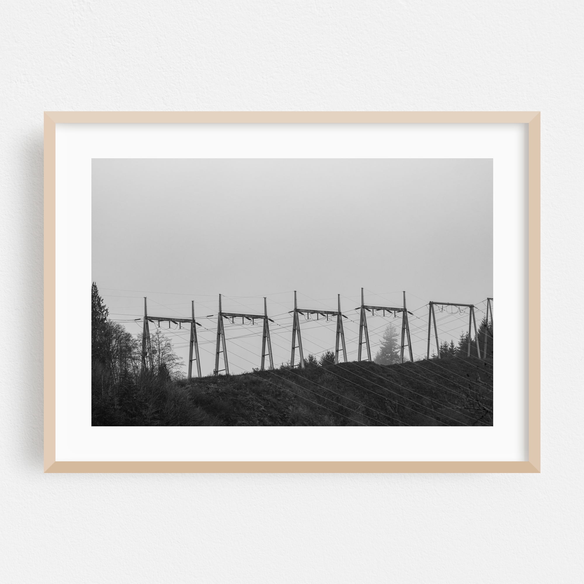 Towers of Power - Rainier Oregon Photography Industrial Black and White ...