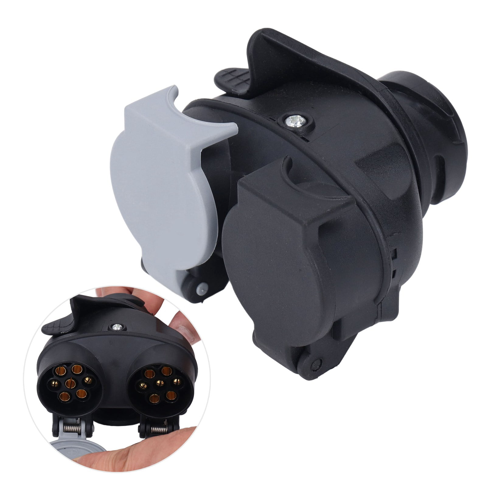 Towing 13 Pin to Dual 7 Pin Adaptor 12V Conversion Plug 12N 12S for ...