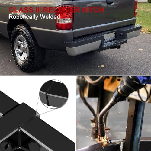 Towing Hitch Receiver, Class 3 Trailer Hitch Receiver with 2 inch Hitch ...