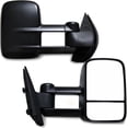 Towing Mirrors Manual Operated Textured Black Telescoping fit for 2007 ...