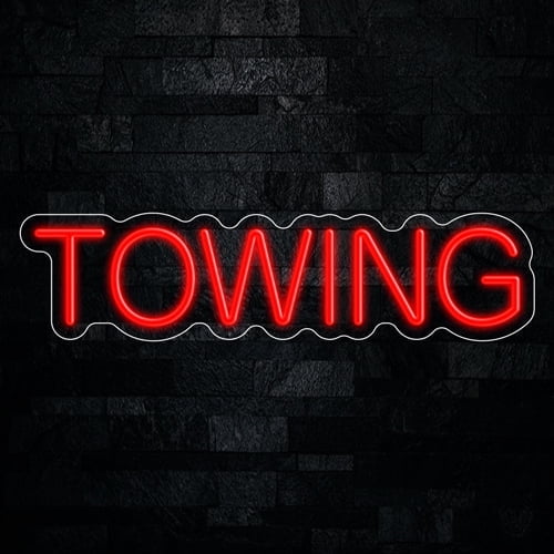 Towing Neon LED Sign 24"L x 6"H #32818 - Walmart.com