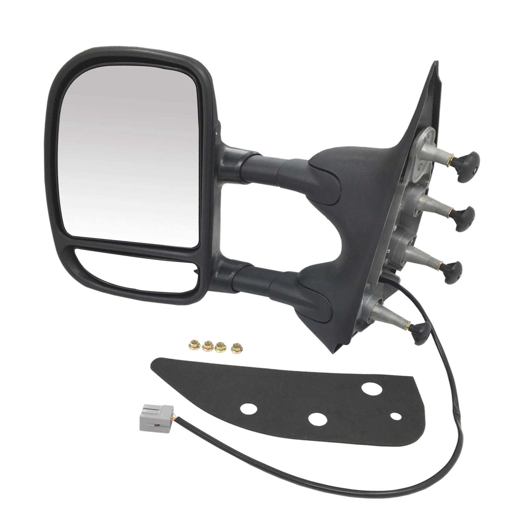 Towing Power Dual Arm Telescoping Side View Mirror for Left Side ...
