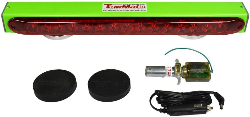 Towmate TM22G-4 Green Limelight 22" Wireless Tow Light with 4 Pin Round ...