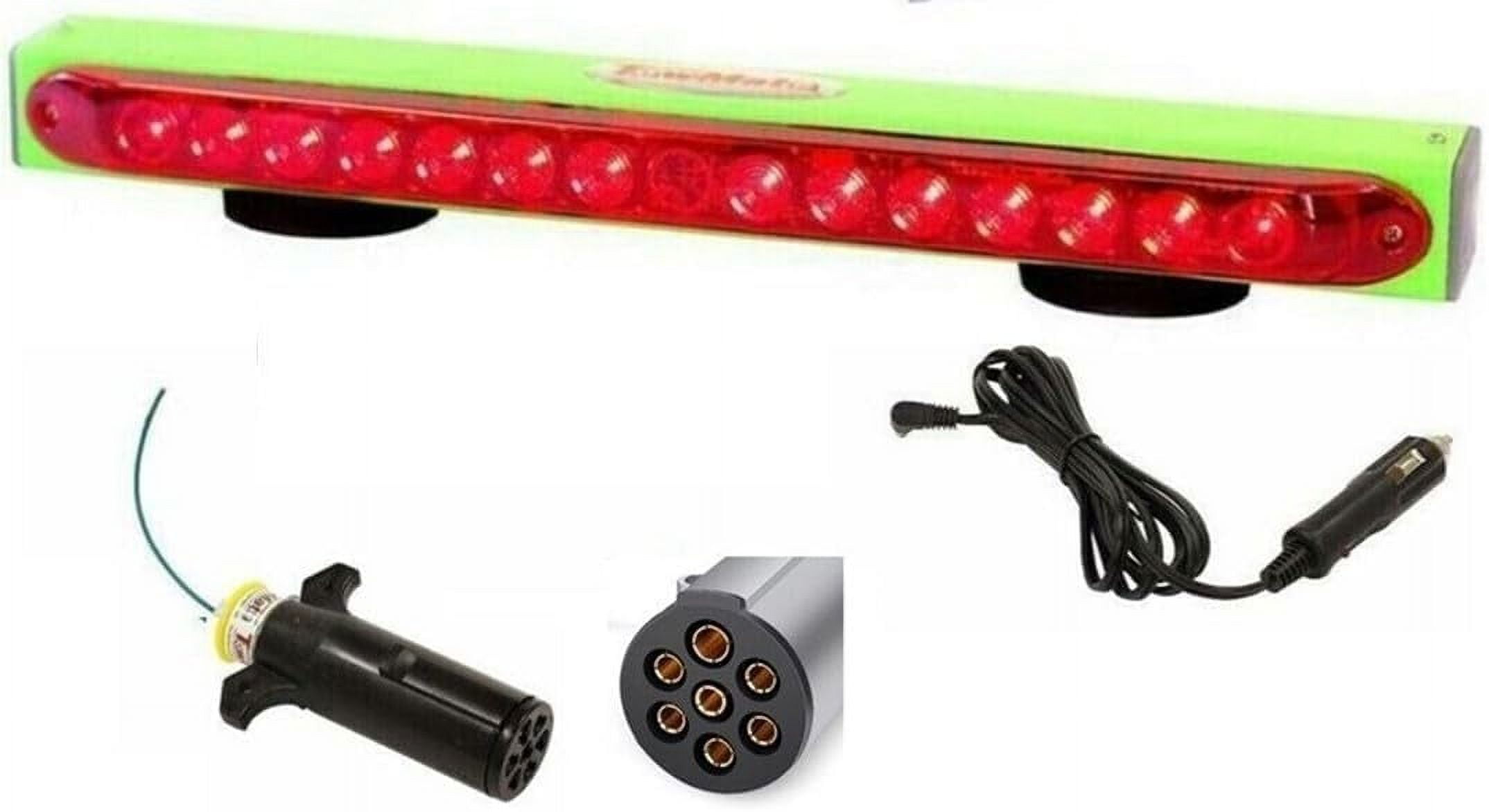 Towmate TM22G-7 Green Limelight 22" Wireless Tow Light with 7 Pin Round ...