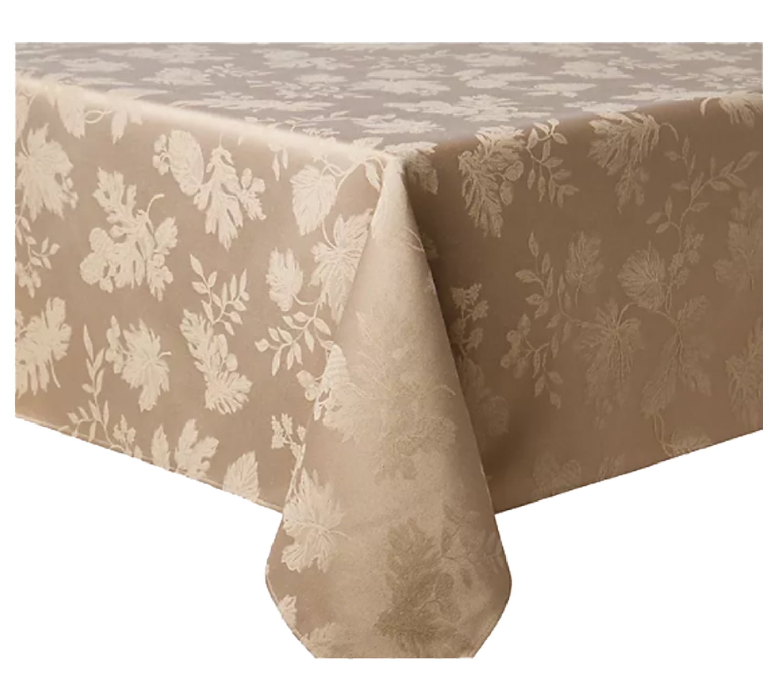 Town & Country Autumn Medley Fabric Dining Tablecloth, Tan Mushroom 60 ...
