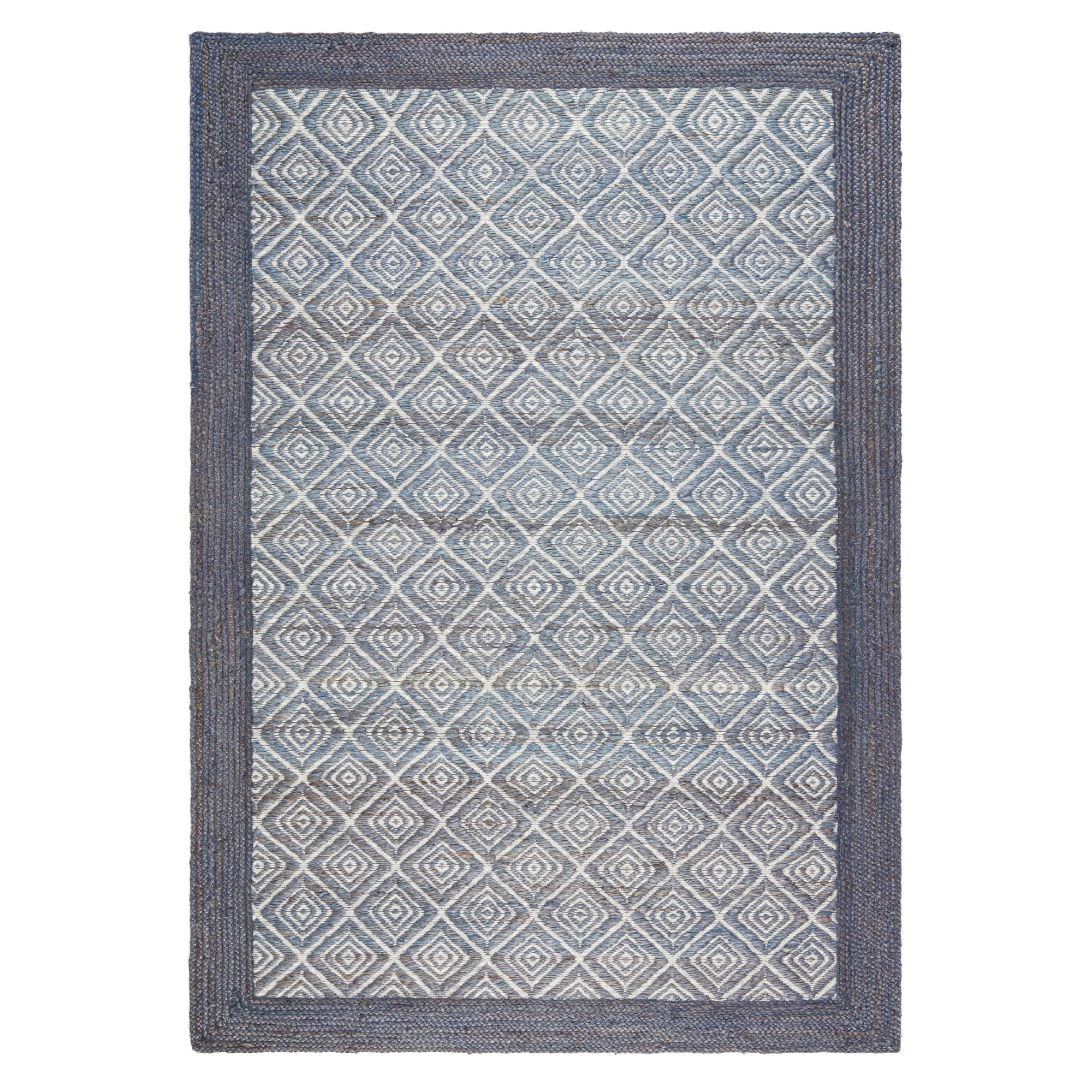 TOWN & COUNTRY TERRA Nalani Textured Diamond Hand-Knotted Flatwoven 100 ...