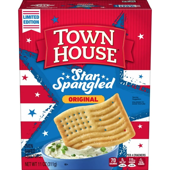 Town House Dippers Original Star-Spangled Crackers, Party Snacks, 11 oz ...