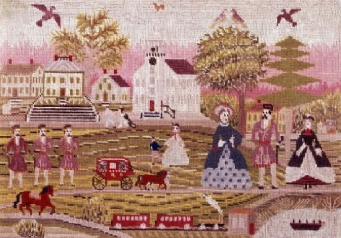 Town Scene 19th Century Artist Unknown Tapestry Poster Print (18 x 24 ...