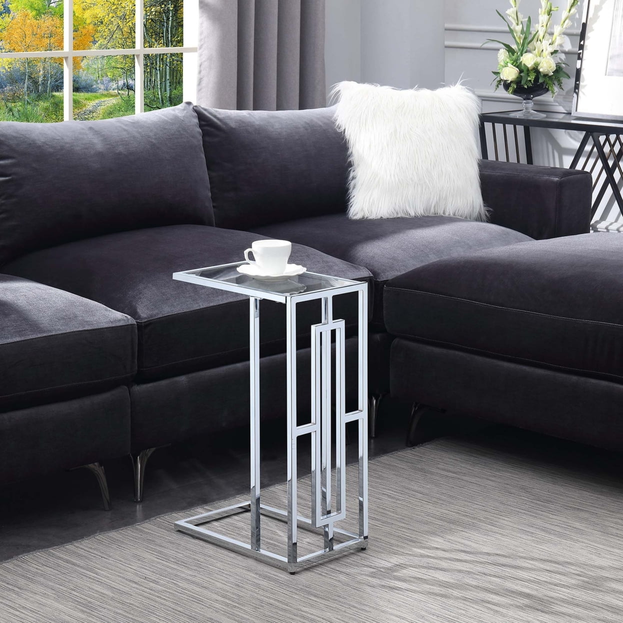 Town Square Chrome C Table - Walmart.com