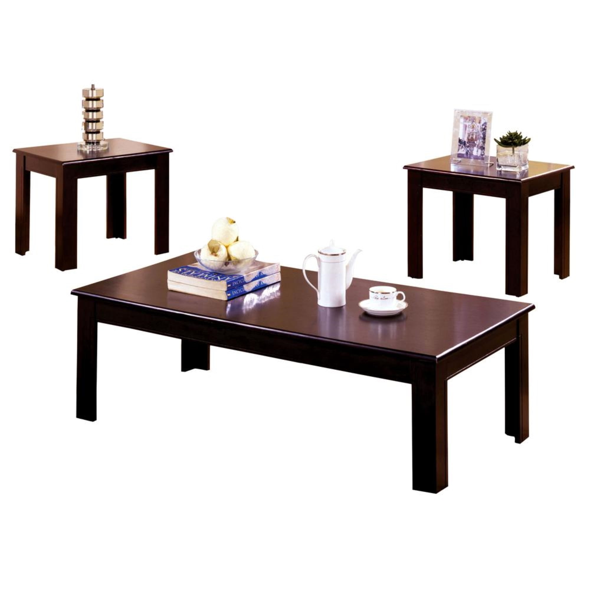 Town Square I Contemporary 3 PC Coffee Table Set - Walmart.com