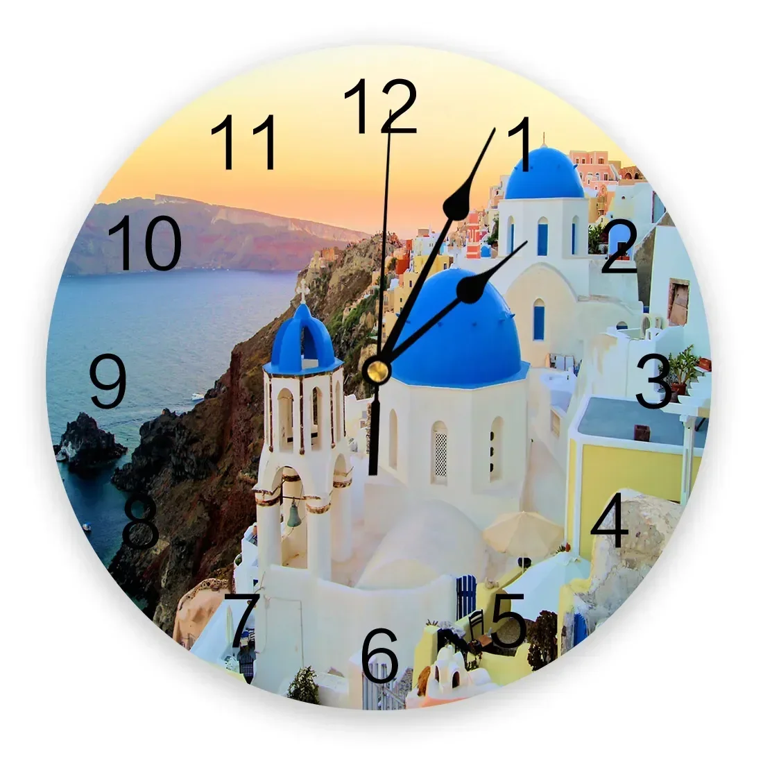 Town Street Flowers Clocks Wall Home Decoration Modern Kitchen Teen ...