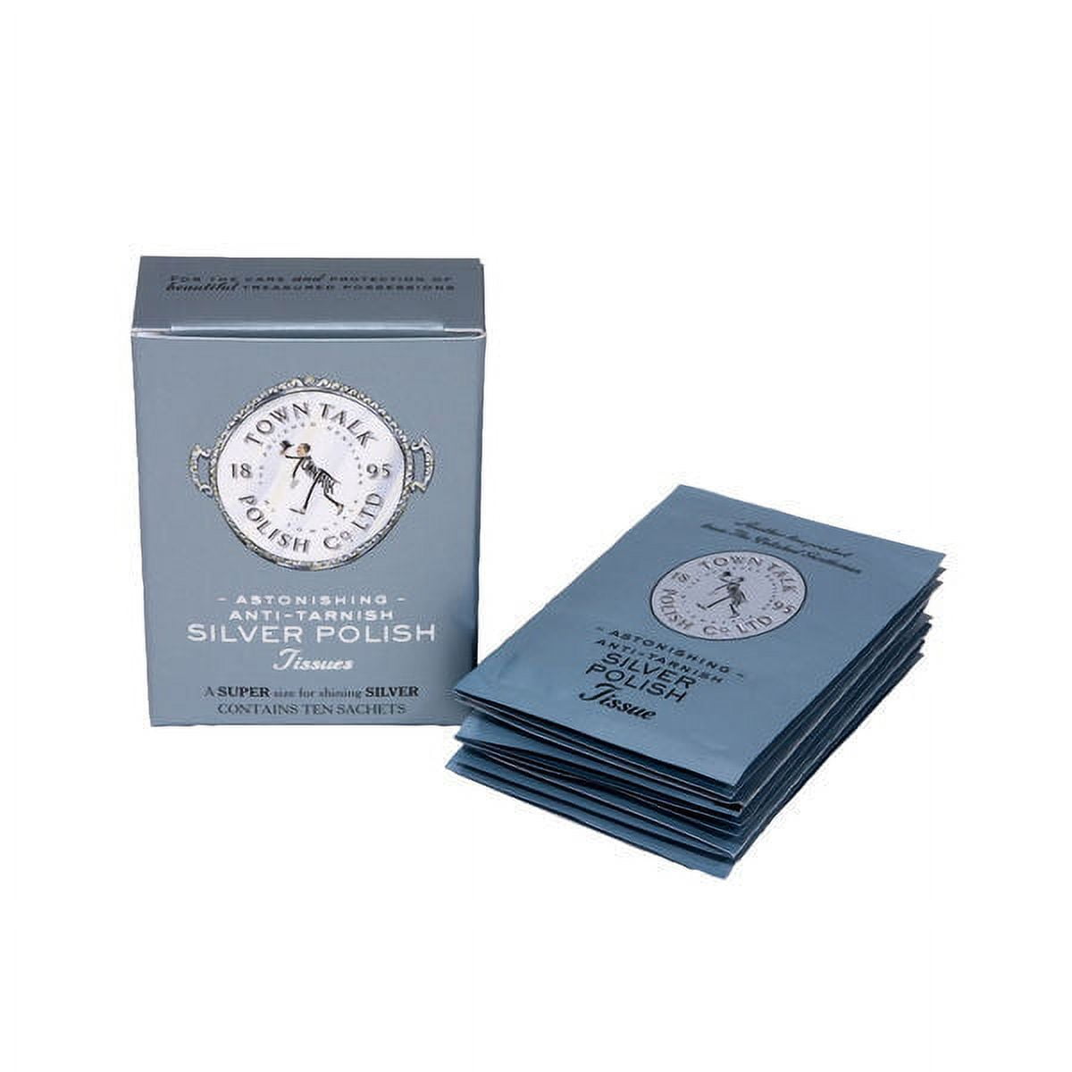 Town Talk Anti-Tarnish Silver Polish / Cleaner Tissues - 10 Packets ...