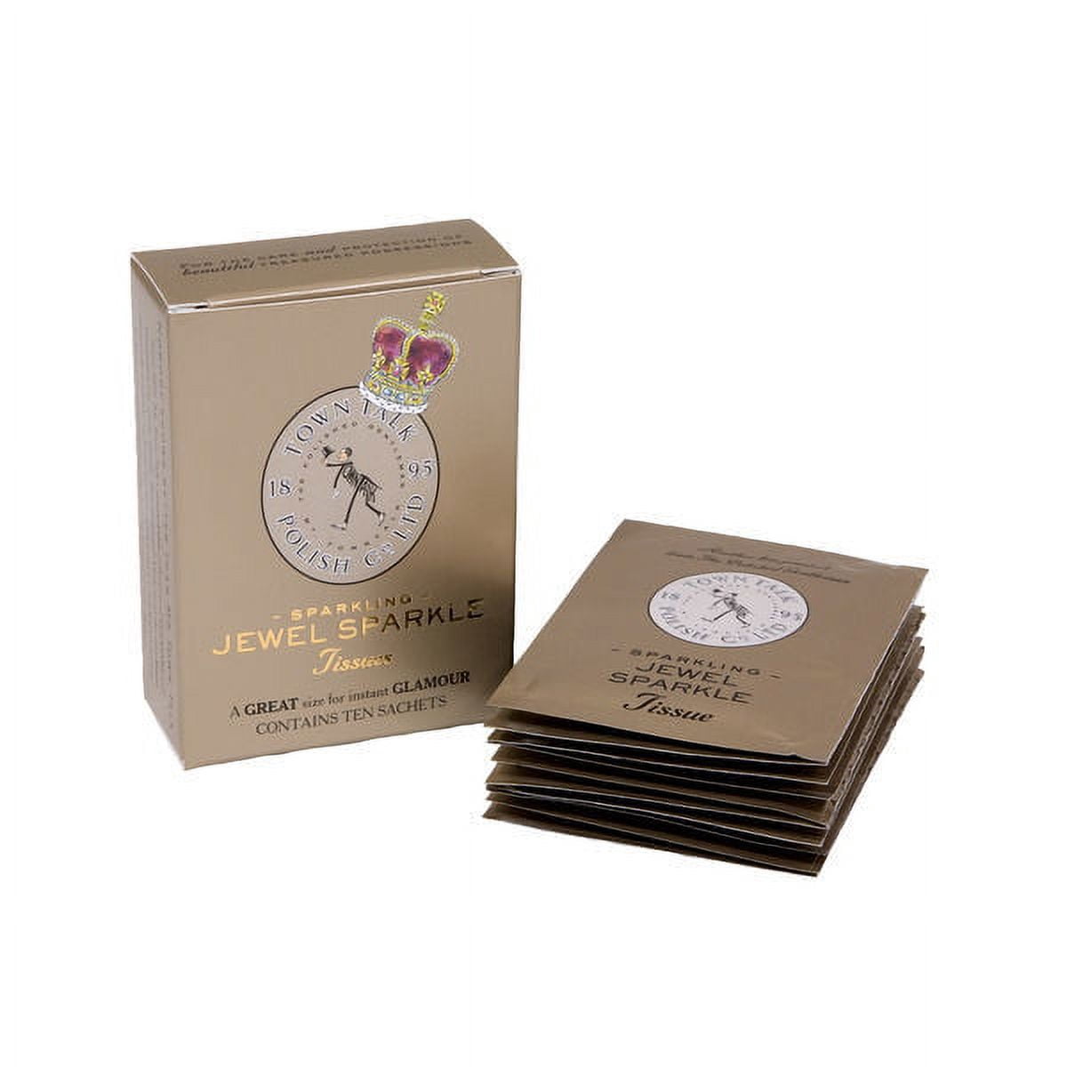 Town Talk Sparkling Jewel Sparkle Jewelry Cleaner Tissues - 10 Packets ...
