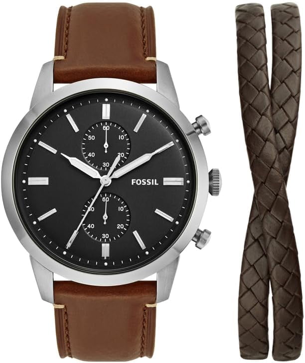 Townsman Men's Watch with Chronograph Display and Genuine Leather Band ...