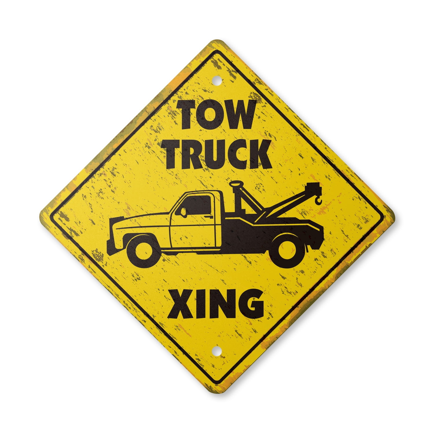 Towtruck Vintage Crossing Sign Zone Xing | Indoor/Outdoor Plastic | 14 ...