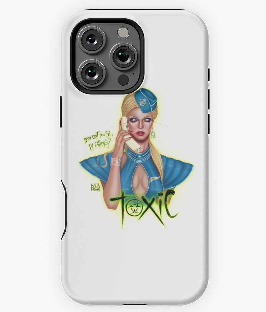 Toxic Drawing Sketch Style Word Art N6617 Phone Case for iPhone 17 16 ...