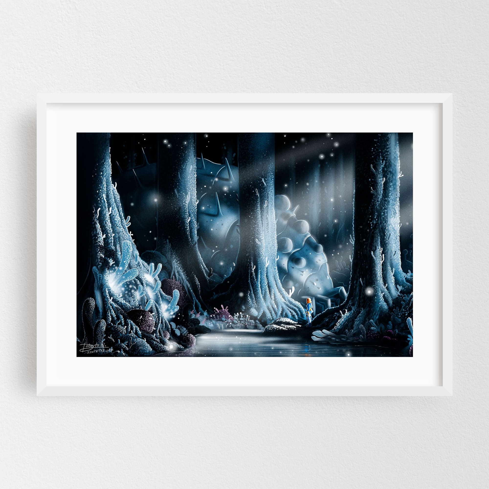 Toxic Forest - Illustration White Framed Wall Art Print 5 x 7 inches ...
