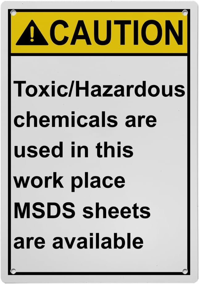 Toxic Hazardous Chemicals MSDS Sign, Industrial MSDS Right to Know Sign ...